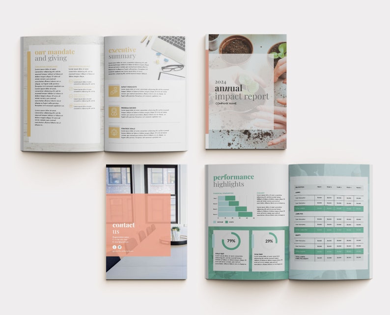 Non-profit Annual Report Canva Template | Charity Template | Year End Review Template | Not-for ...