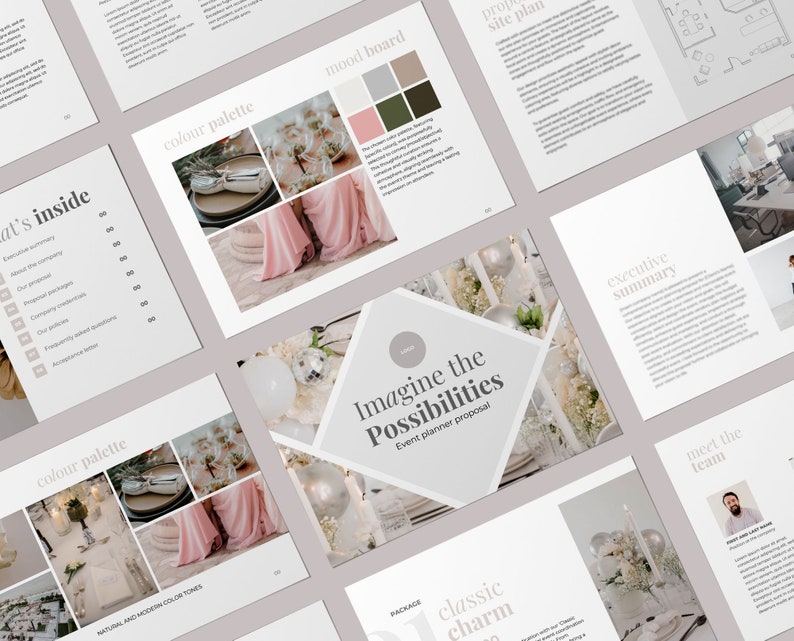 Event Planner Proposal Template | Wedding Planner Canva Guide | Event ...