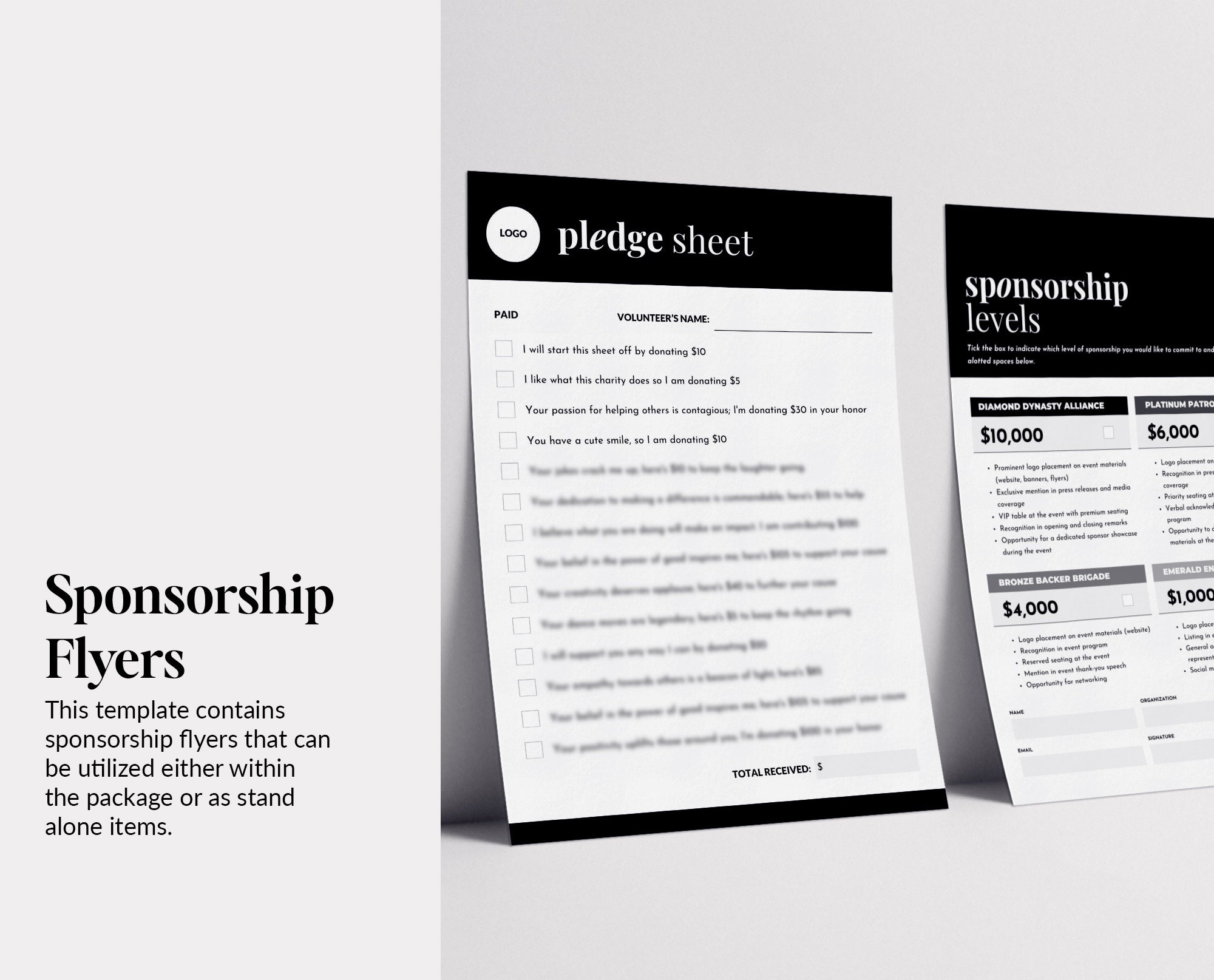 Non-profit Event Sponsorship Fundraising Package Event Sponsorship ...