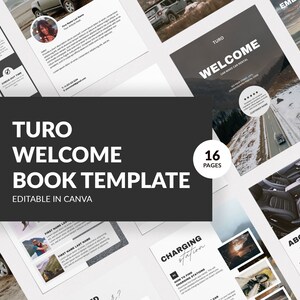 Turo Car Rental Welcome Book Template, Host Manual Guidebook Template ...