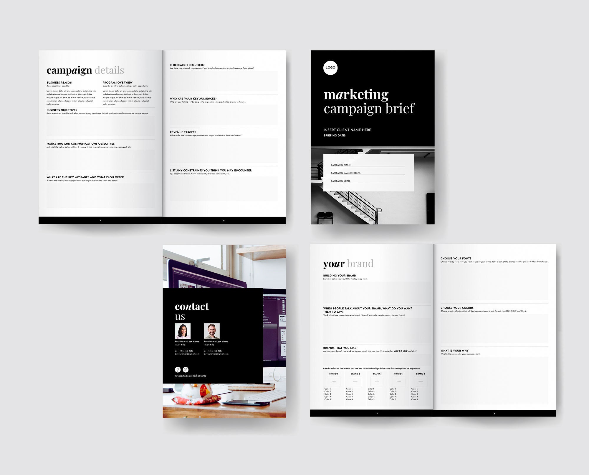 Marketing Campaign Brief Template: Business & Strategy Workbook (canva ...