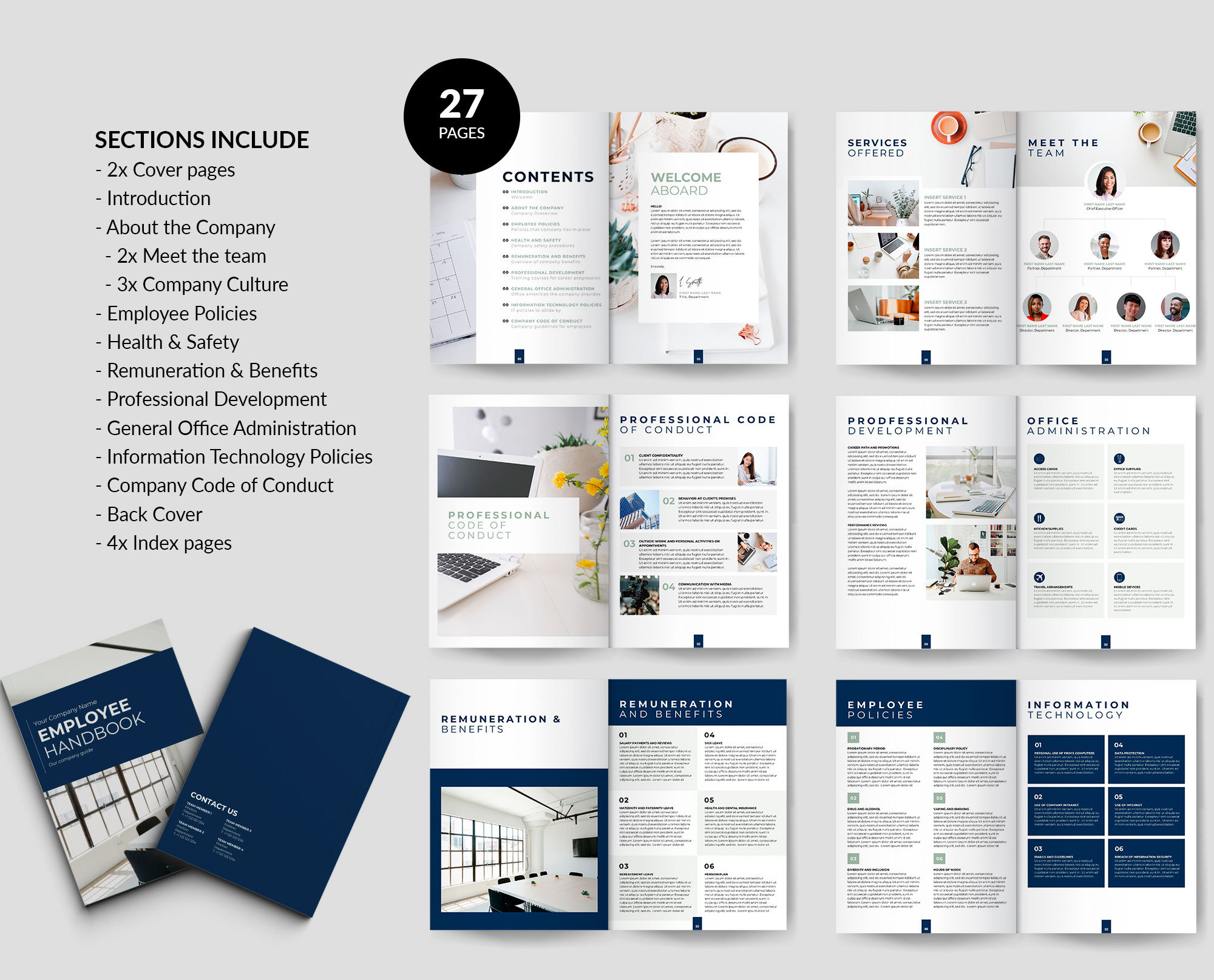 Employee Handbook | Human Resource Handbook | Onboarding Manual | New ...