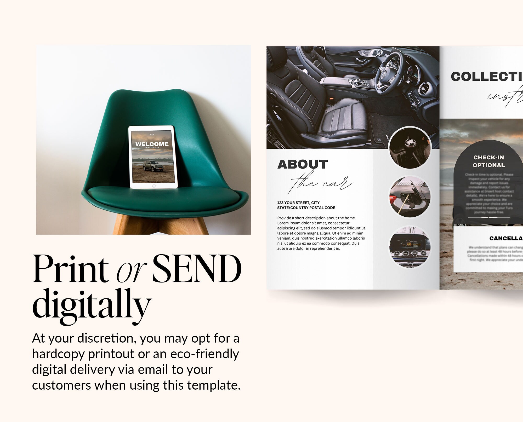 Turo Car Rental Welcome Book Template, Host Manual Guidebook Template ...