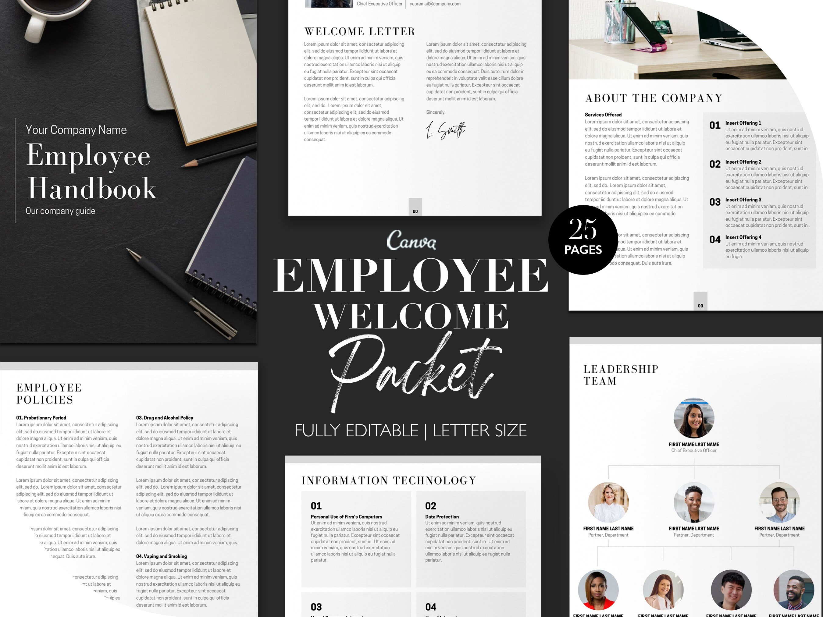 Employee Handbook Onboarding Welcome Packet Human Resource - Etsy