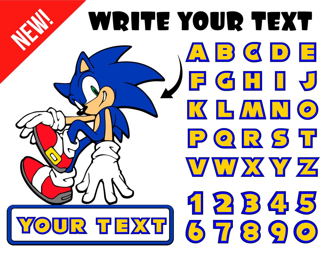 Sonic SVG Letras Camisa personalizada PNG Sonic Letters Svg - Etsy España