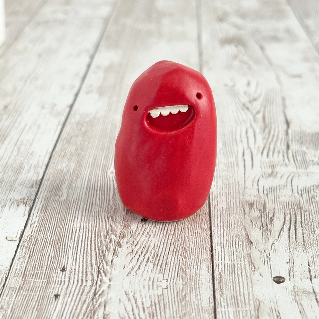 Nugget Mini Sculpture Happy Rock With Teeth 1546 - Etsy