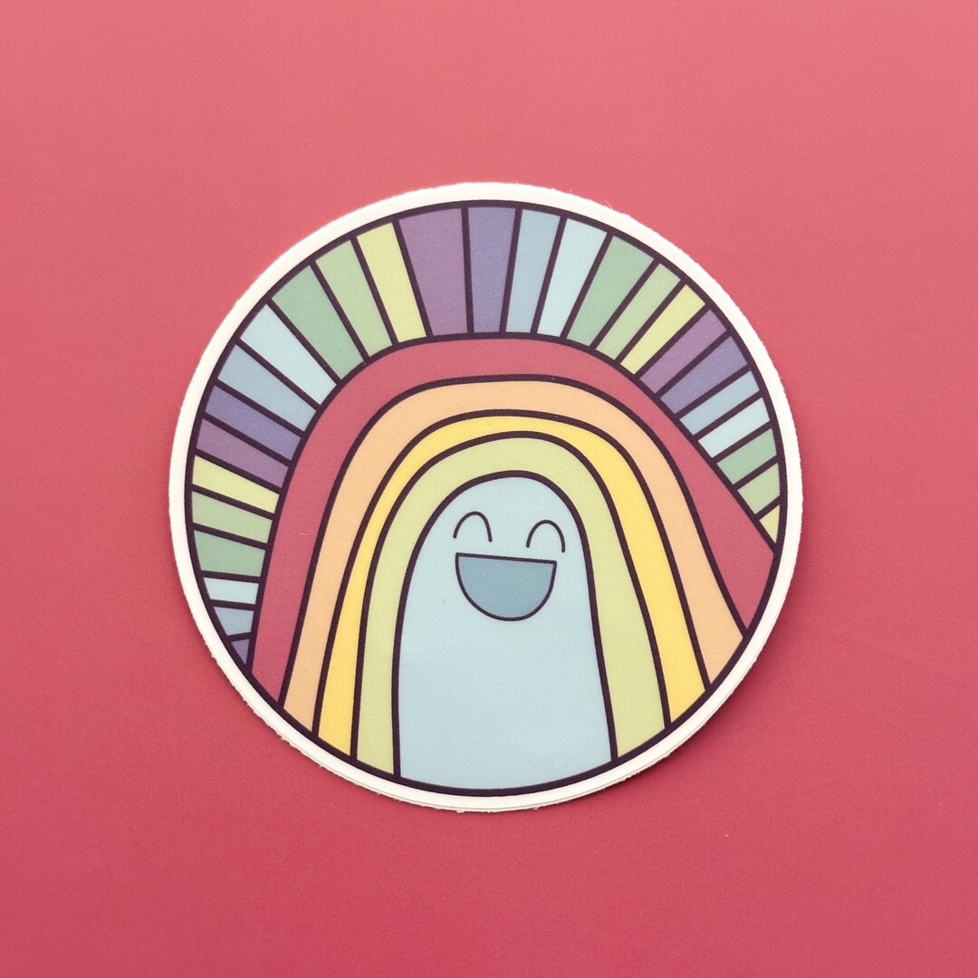 Colorful Rainbow Nugget Sticker, 3 Inch Sticker, Collectible Vinyl ...