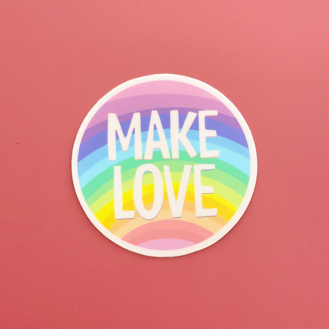 Make Love Sticker, 2.5 Inch Stickers, Collectible Vinyl Sticker for ...