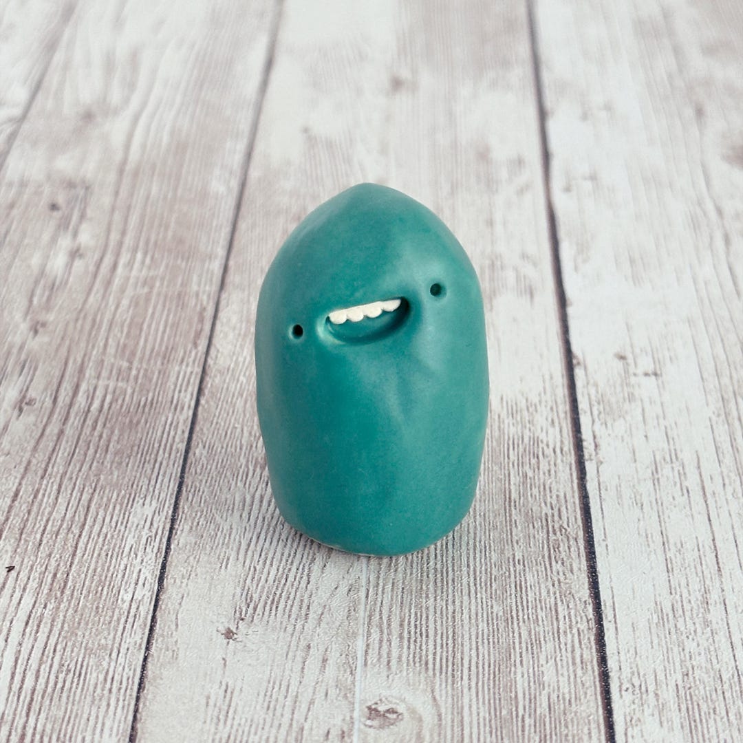 Nugget Mini Sculpture Happy Rock With Teeth 2395 - Etsy