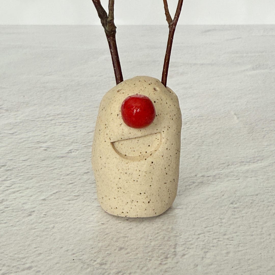 Reindeer Nugget Mini Sculpture Christmas Decor (3293) - Etsy