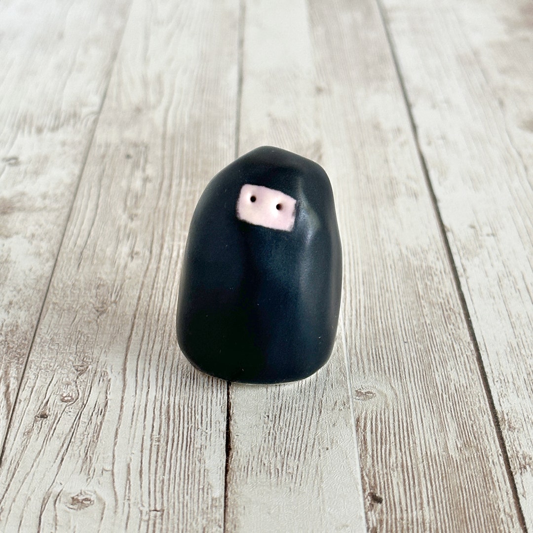 Ninja Nugget Mini Halloween Sculpture Happy Rock 1329 - Etsy