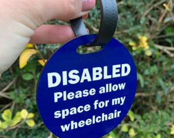 Treat as Wheelchair Sign, Disabled Buggy Tag, Wheelchair Pram Clip ...