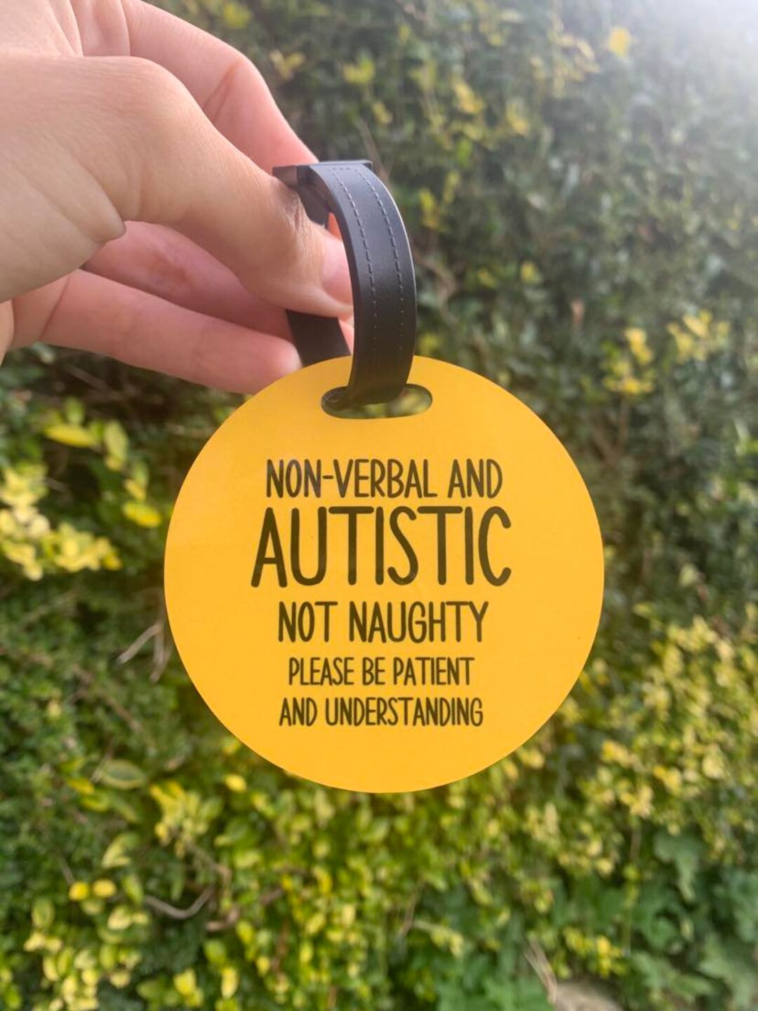 I Am Non-verbal and Autistic Autism Sign Tag Disability Special Needs ...