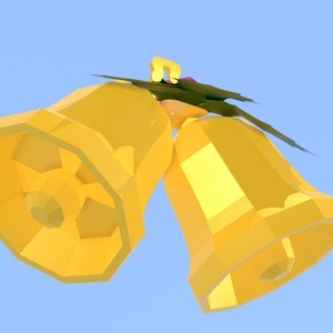 Diy Christmas Bells Paper Bells SVG 3d Papercraft Cut File Wall Art Low ...