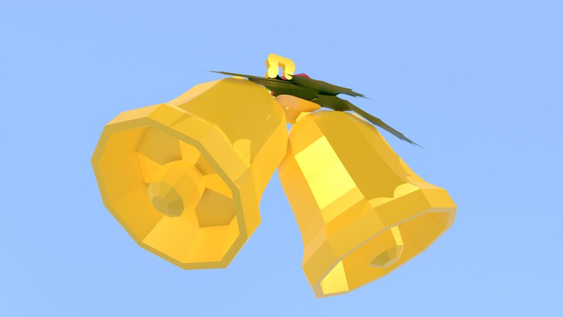 Diy Christmas Bells Paper Bells SVG 3d Papercraft Cut File Wall Art Low ...