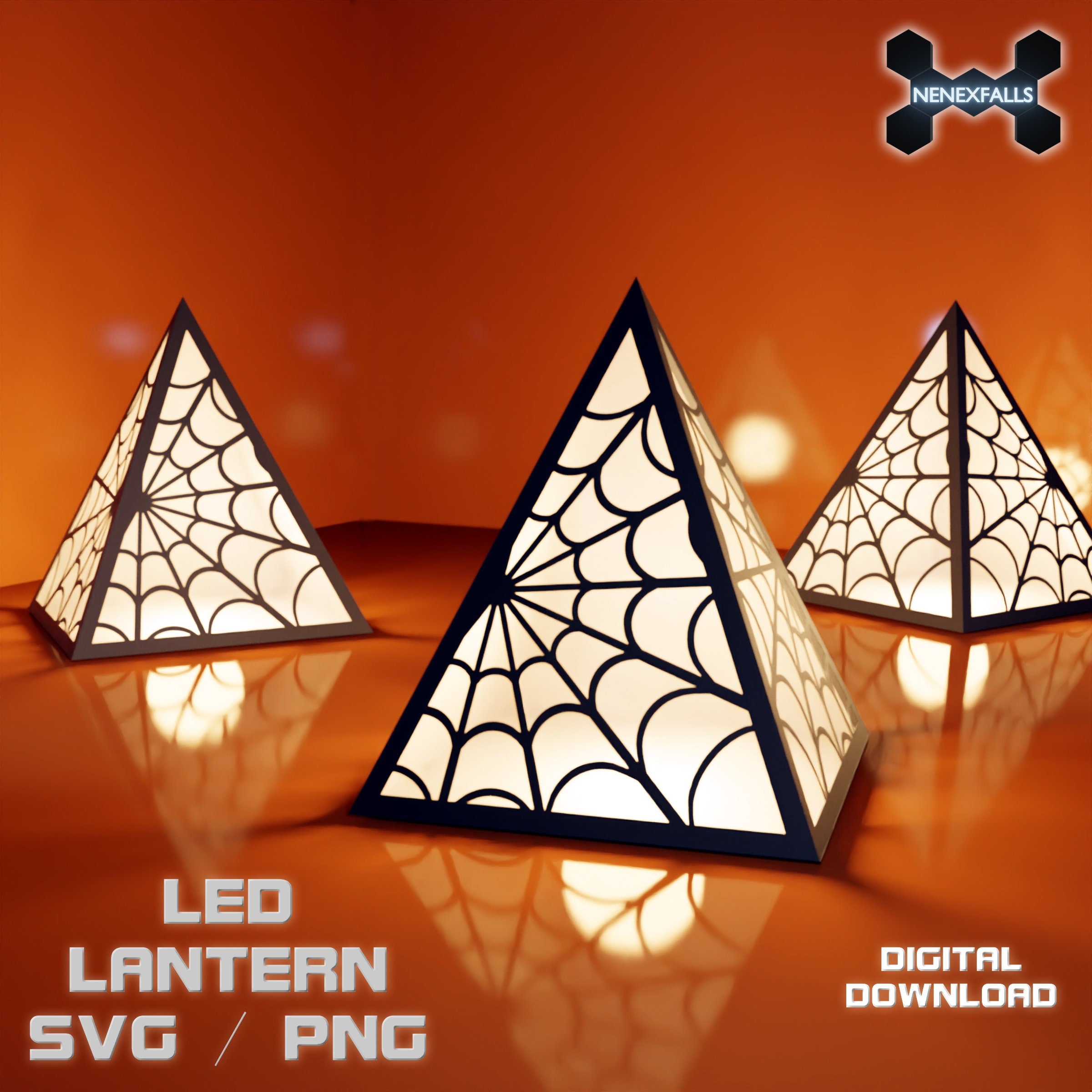 Papercraft Lantern Spooky Spiders Web Season Decoration Halloween Paper ...