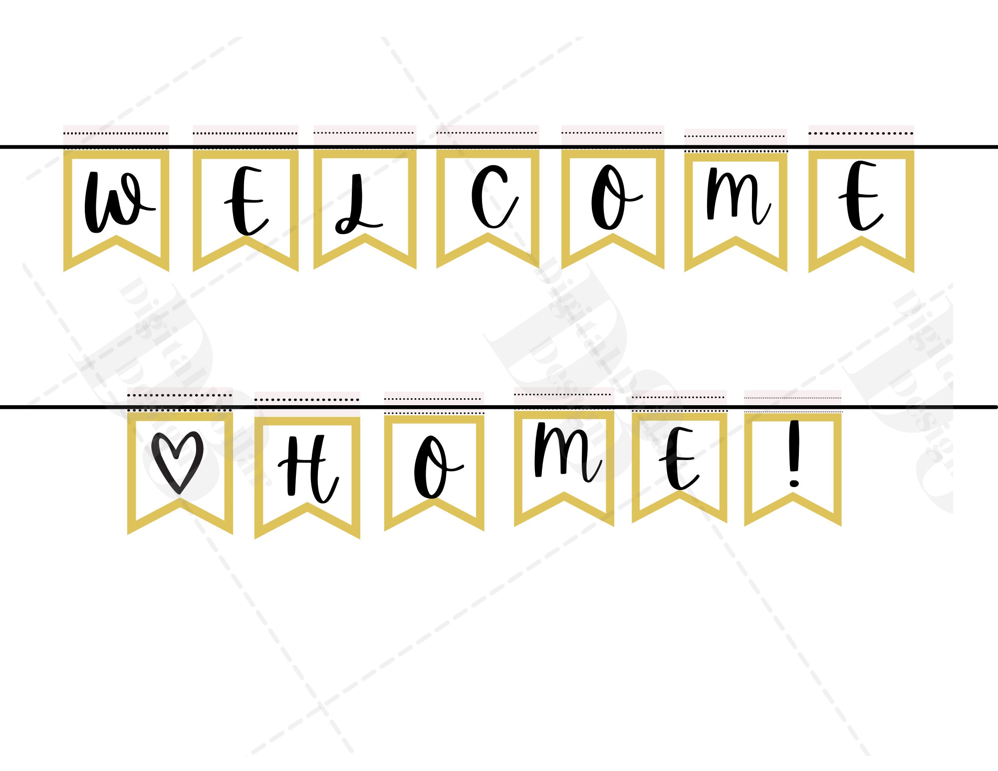 FULL BANNER Welcome Home | Baby Banner | Visitor Banner | Bunting ...