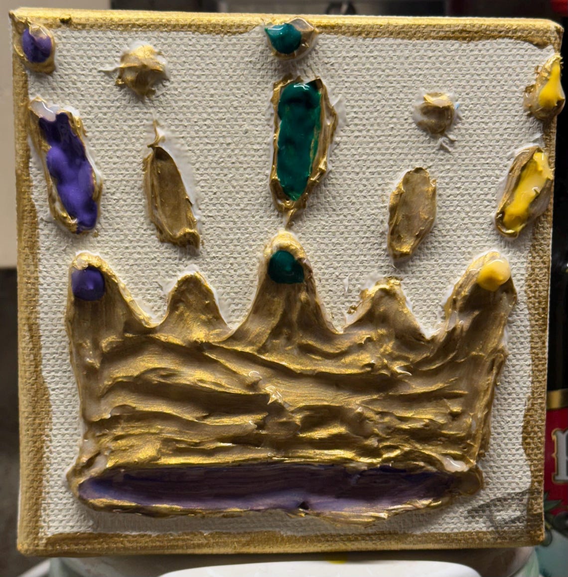 Handpainted and Sculpted Mardi Gras Crown 4x4 - Etsy