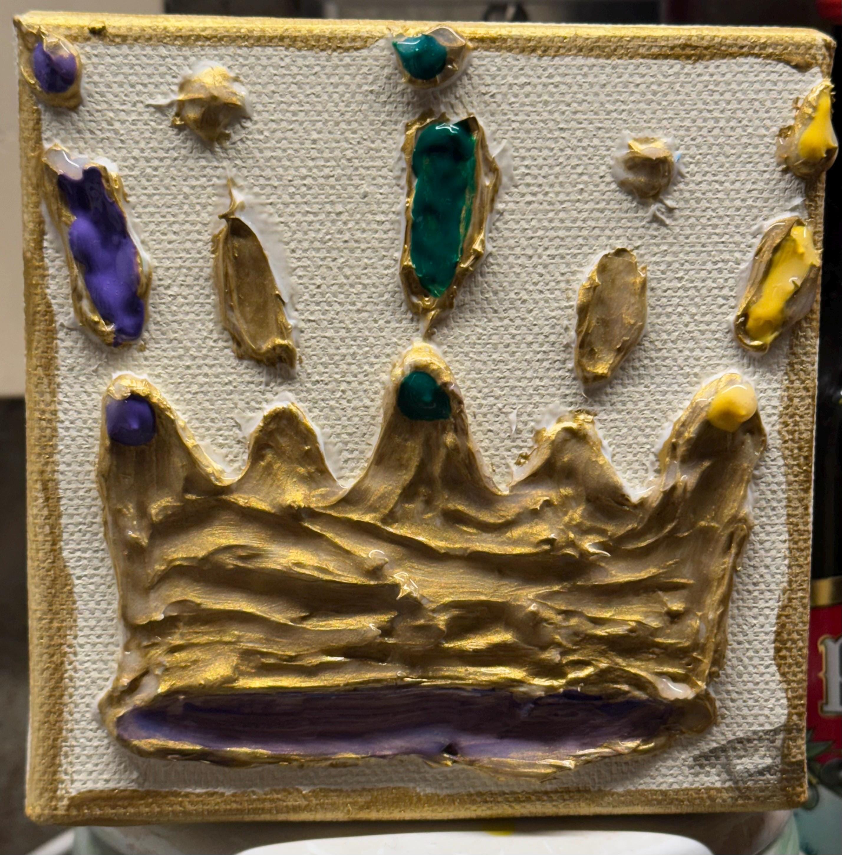 Handpainted and Sculpted Mardi Gras Crown 4x4 - Etsy
