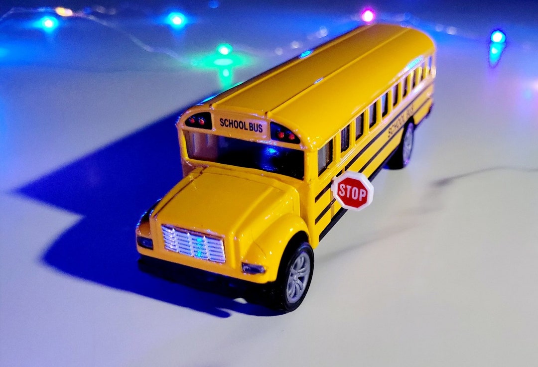 School Bus Toy Model With Inertia Mechanism - Etsy