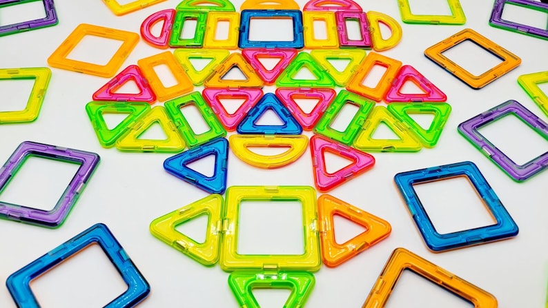 Magnetic Building Blocks 48 Pcs, Magnetic Puzzle, Educational Assembly ...