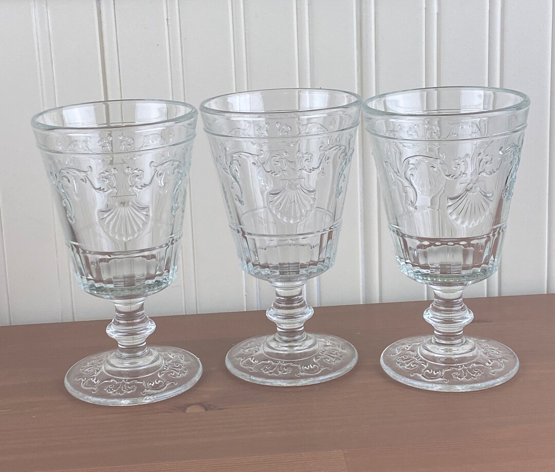 Set of 3 La Rochère Versailles Stemmed Water Glass, French Glassware ...