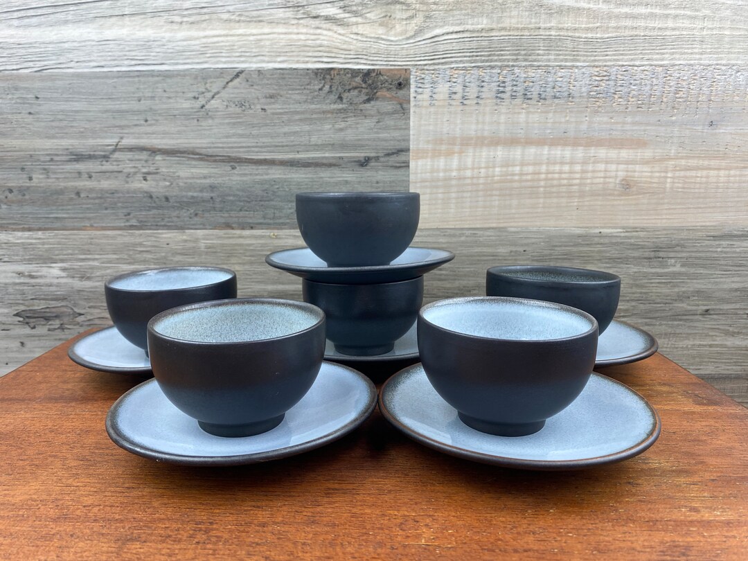 Jars France Cup and Saucer Set: Crate & Barrel Nuit Tourron Gris Ecorce ...