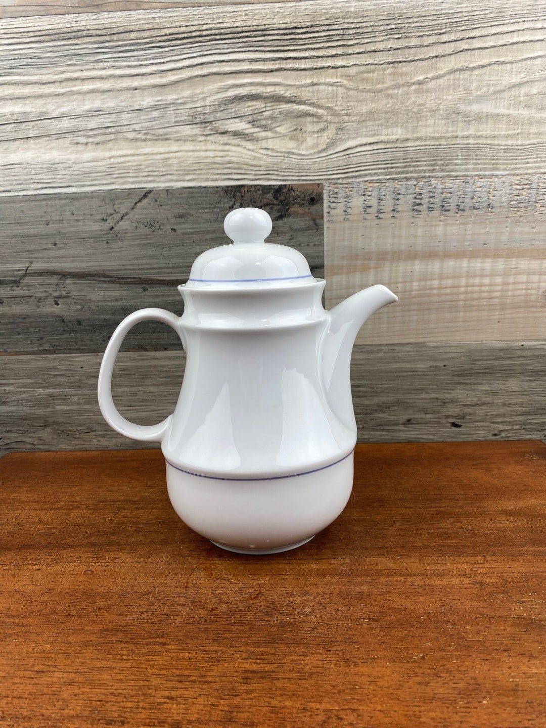 Mid Century Modern Arzberg Germany Blue Striped Coffee Pot Teapot - Etsy