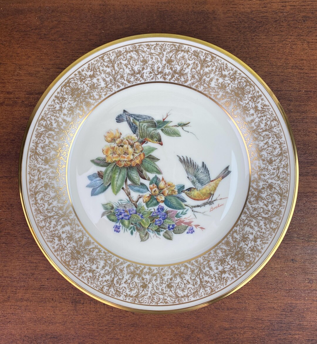 Vintage Lenox Boehm Bird Collectible Plate |the Goldfinch 1971 ...