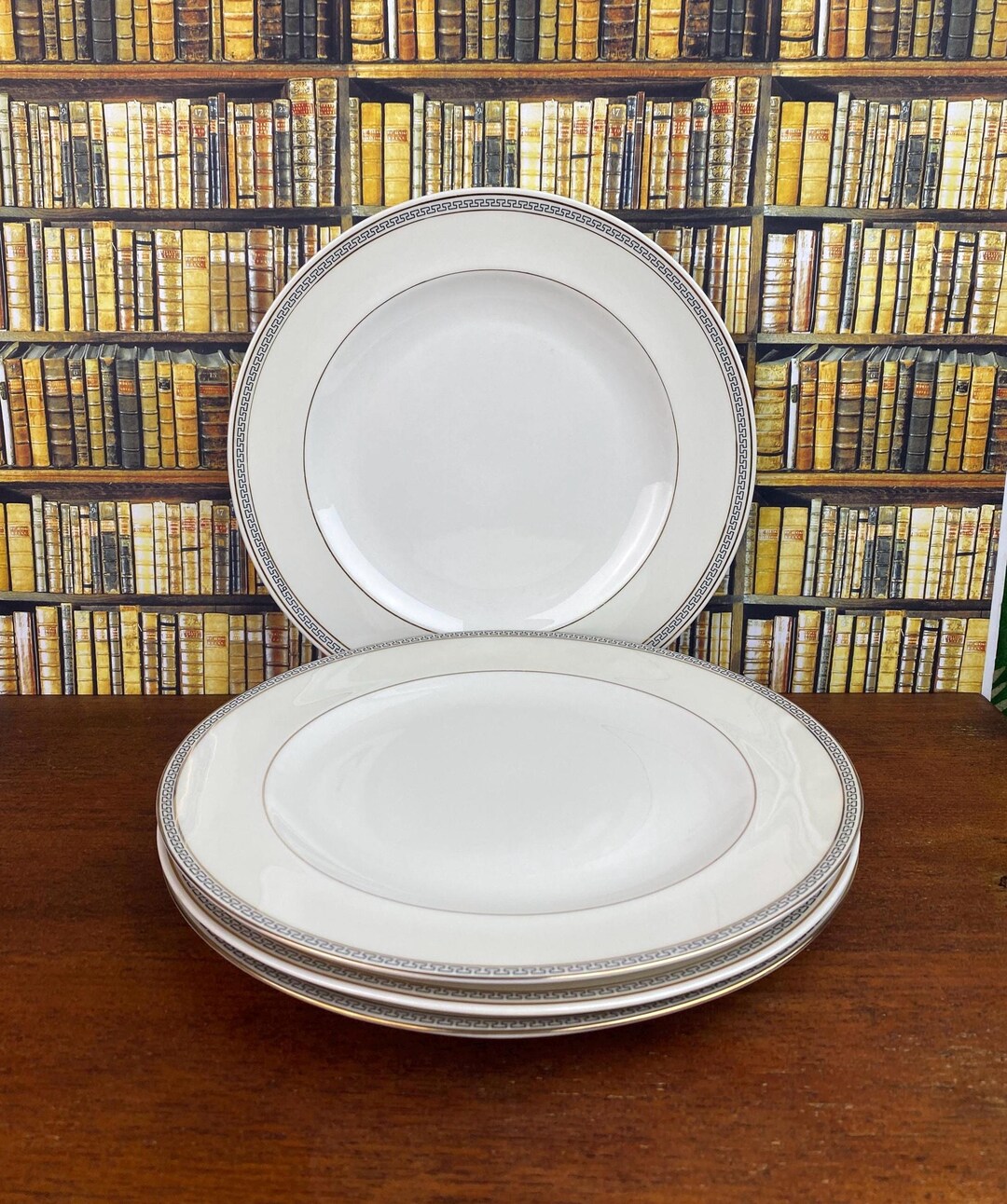 Set of 4 Dinner Plates Greek Key by Haviland New York - Etsy