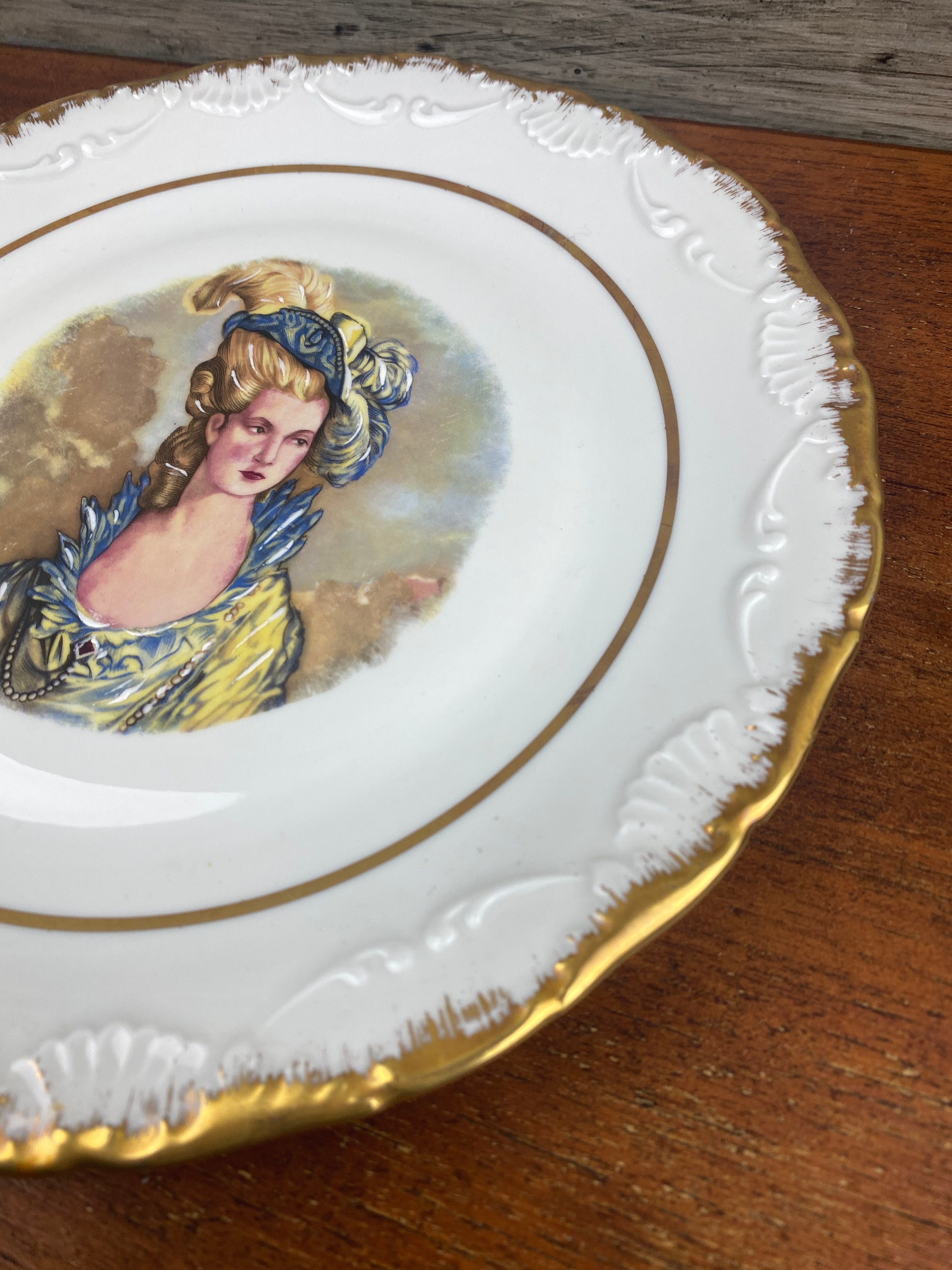 Rococo Style Limoges Lady Portrait Decorative Plate - Etsy