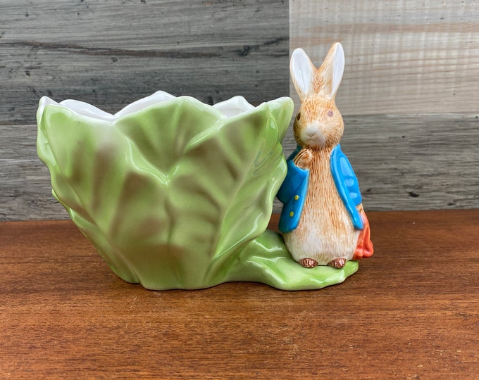 Beatrix Potter, Peter Rabbit Planter, Cabbage Planter, Easter Décor ...