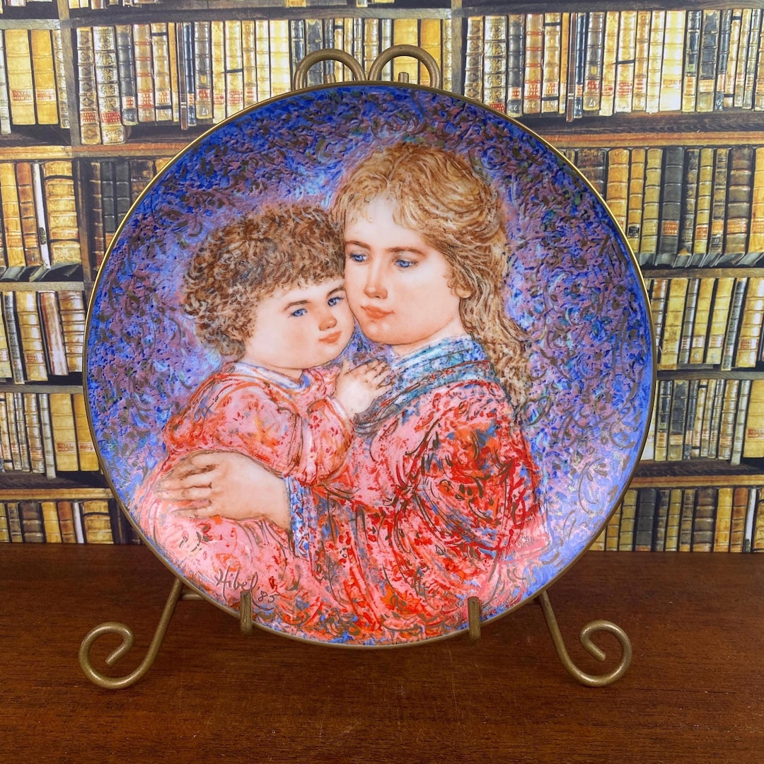 Edna Hibel “erica and Jamie" Collector Plate, Decorative Plates, Folk ...