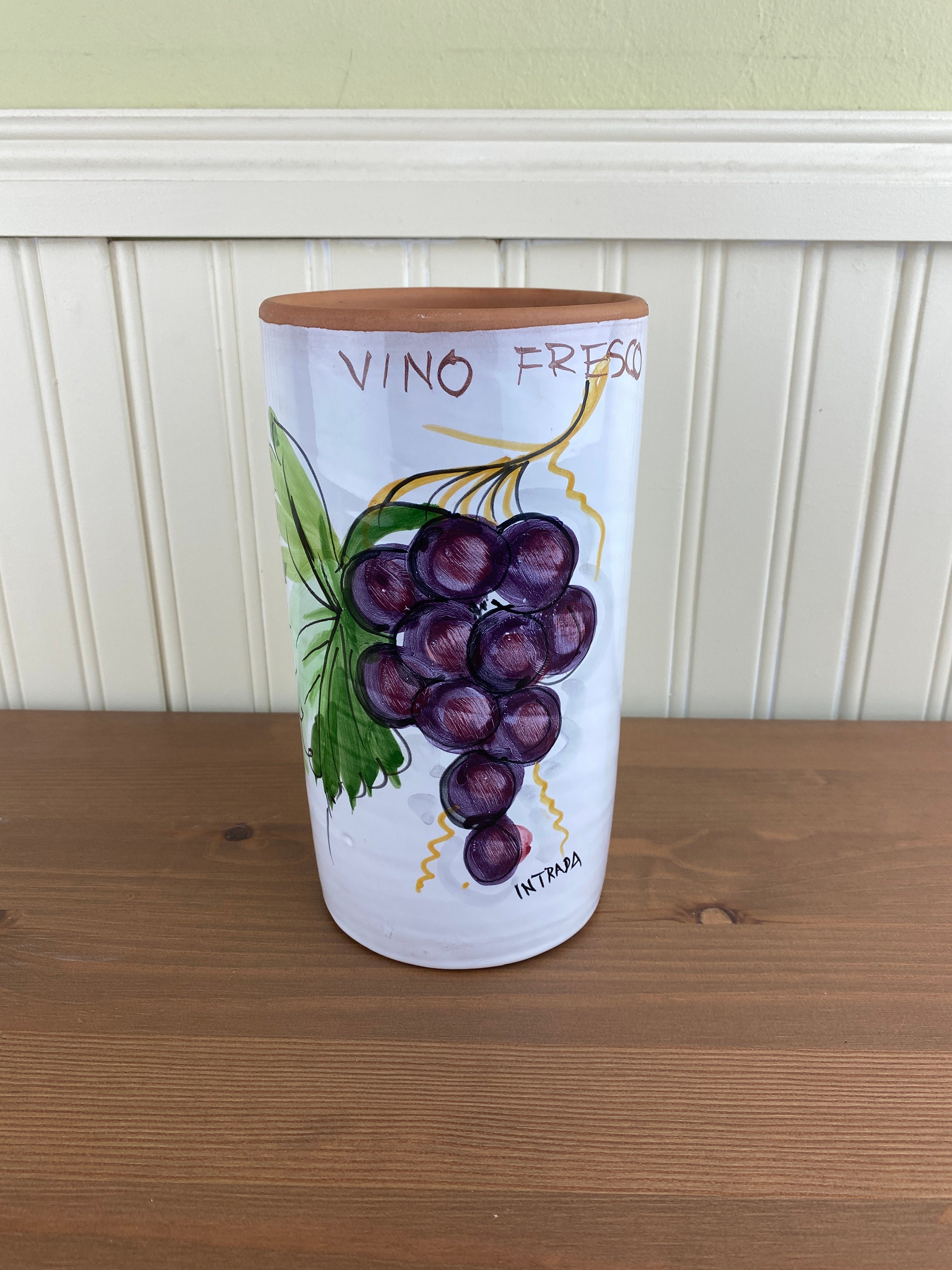 Vintage Italian Terracotta Wine Cooler Tuscan Decor Hand - Etsy