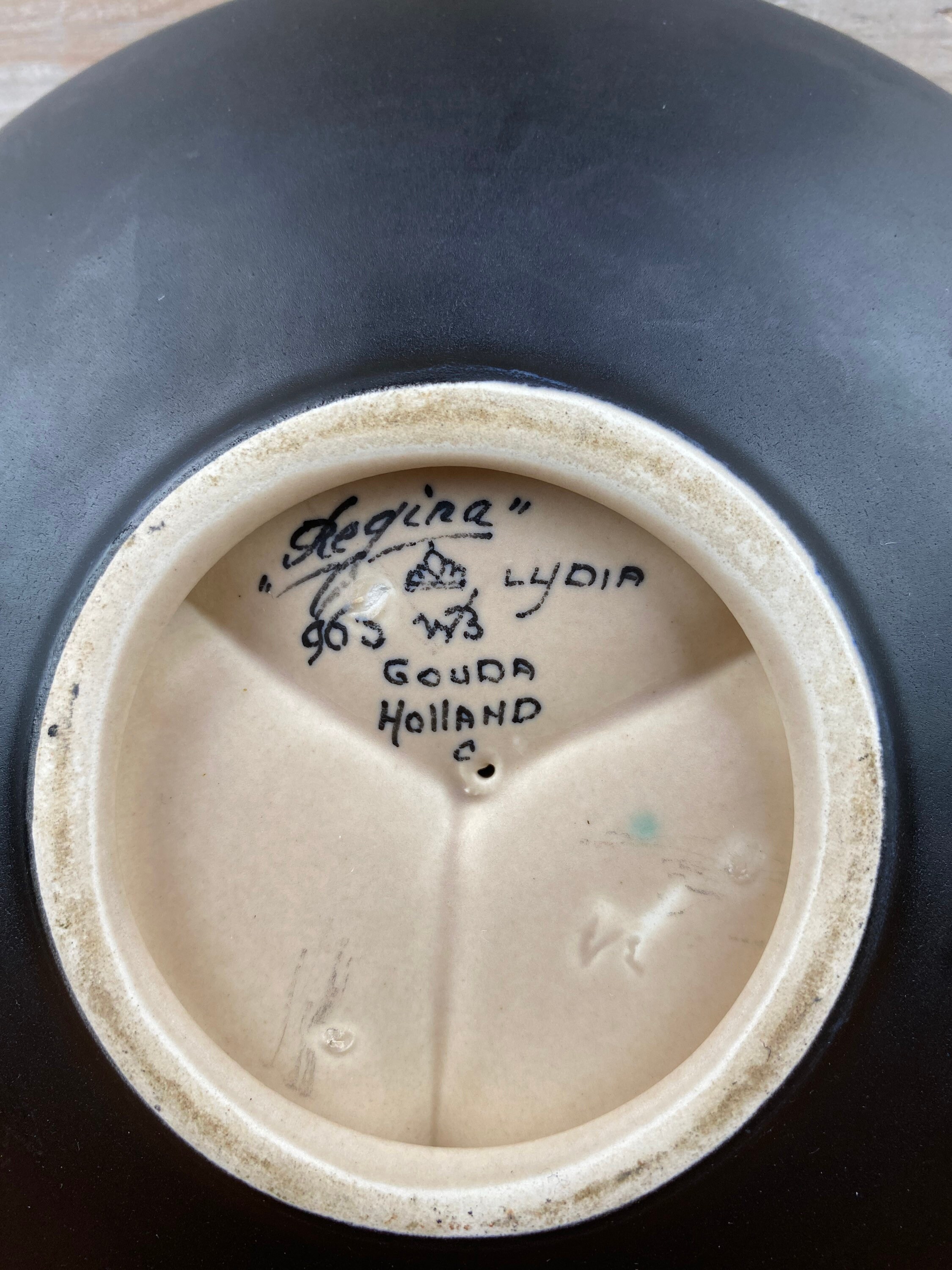 Vintage Gouda Regina Pottery Art Nouveau Divided Plate, Dutch Pottery ...