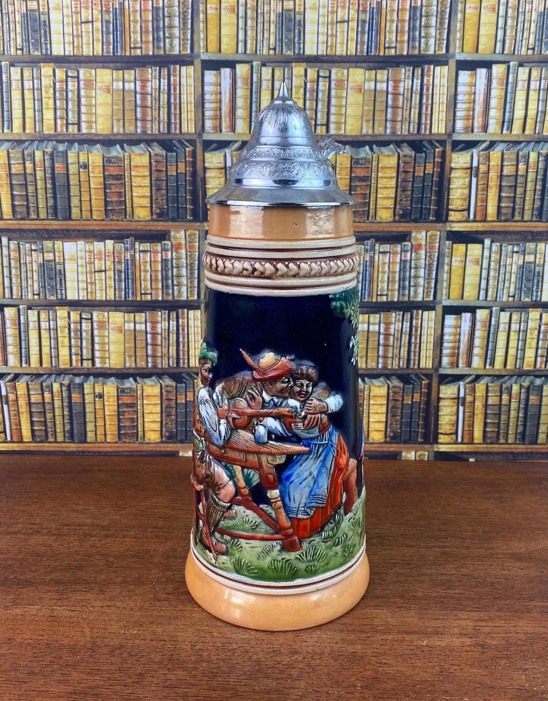 Vintage W Germany Lidded Beer Stein |german Stoneware Beer Stein ...