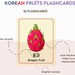 Printable Korean Fruits Flashcards Korean Fruits Korean - Etsy