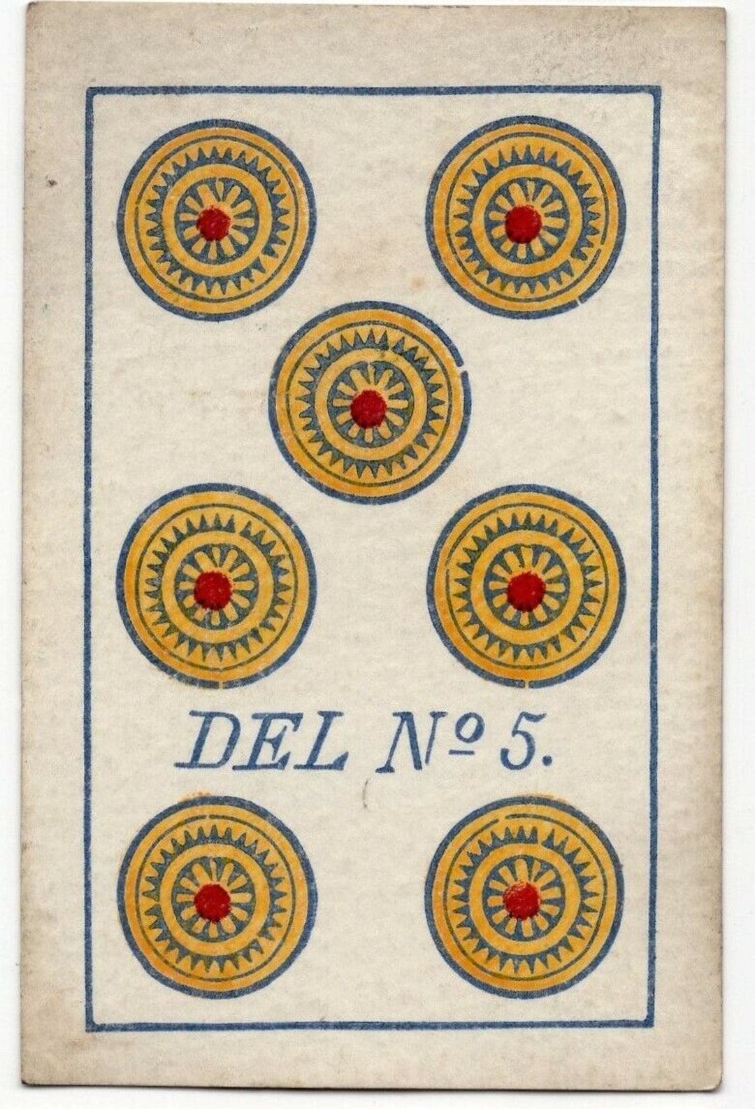 Antique Six of Pentacles Single Tarot Playing Card - Etsy