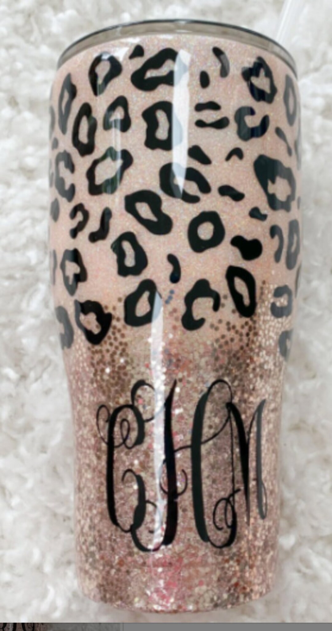 Rose Gold Cheetah Glitter Tumbler - Etsy