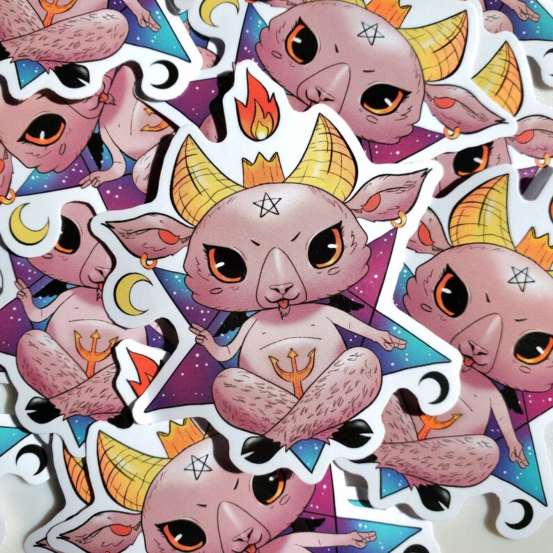 Sticker: Baby Baphomet Cute Chibi Baphomet Waterproof Vinyl - Etsy Sticker: Baby Baphomet Cute Chibi Baphomet Waterproof Vinyl - Etsy