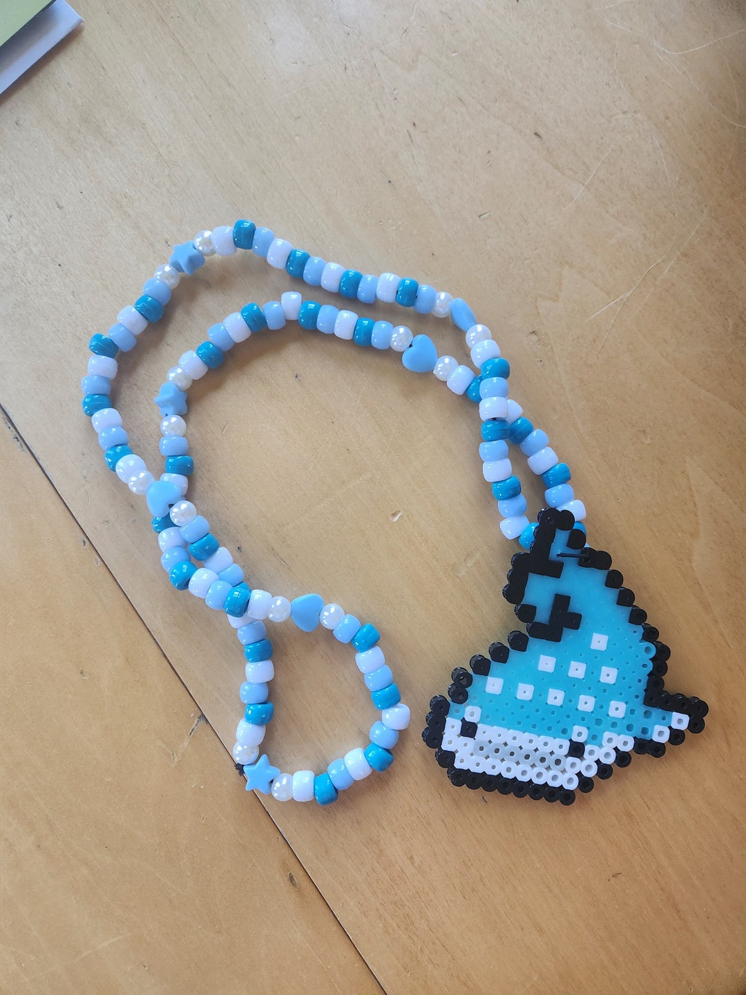 Whale Shark Kandi Perler Necklace - Etsy