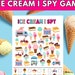 Ice Cream I Spy Activity: Summer Printable Game for Kids (PDF) - Etsy