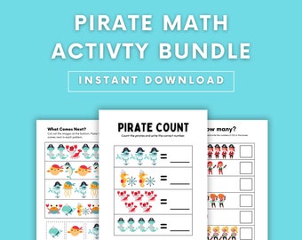 Back to School Math Activity Bundle for Kids, Printable Preschool ...