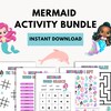 Mermaid Activity Bundle for Kids, Summer Activity Sheets, Printable ...