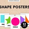 Classroom Shape Posters, Printable Classroom Decor, Elementary School ...