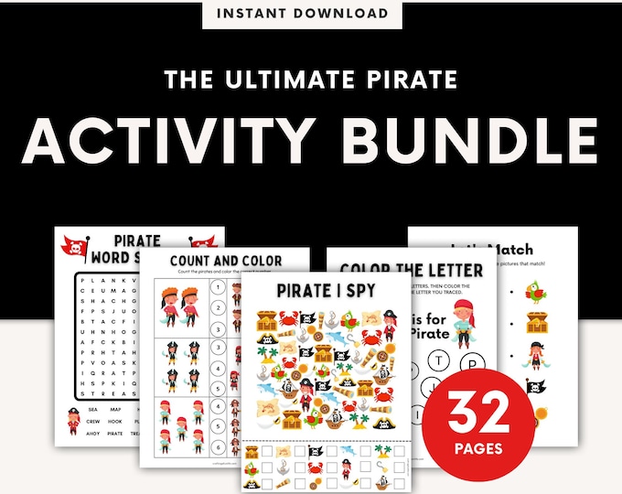 Pirate Themed Party Activity. Pirate Paper Puppets (coloring Verisons ...