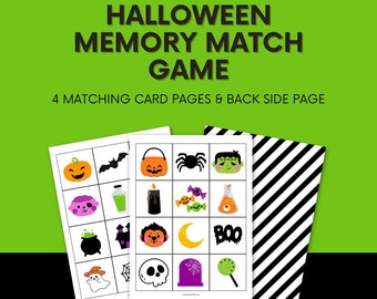 Halloween Printable: Memory Game - Etsy