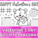 Kids Valentine's Day Activity Placemats, Valentine's Day Activity ...