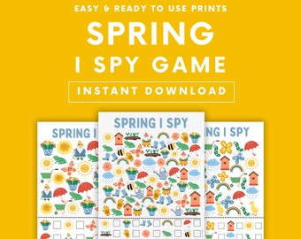 Spring I Spy Worksheets, Spring Printable Activities, Easter Activity ...