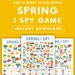 Spring I Spy Game for Kids, Spring Printable, Spring Activity, Look and ...